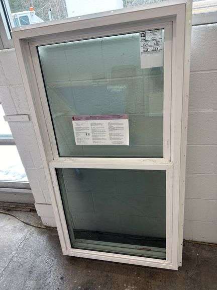2 White Vinyl Double Hung Window 32"x58" - Lambrecht Auction, Inc.