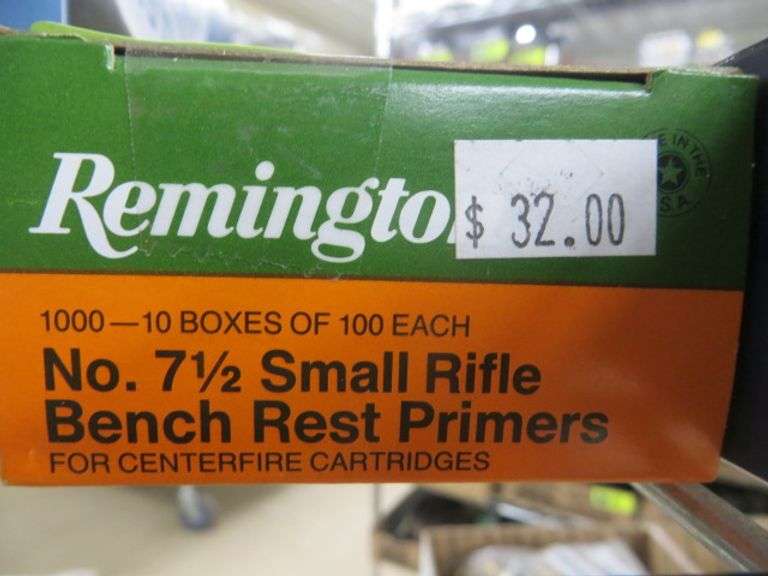 Primers - Remington No. 7 1/2 Small Rifle - Lambrecht Auction, Inc.