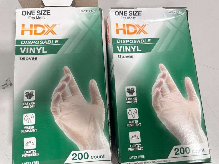 HDX Clear Disposable Vinyl Cleaning Gloves Box Of 200 (2x$) - Lambrecht ...