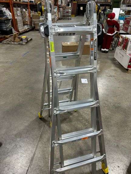 Gorilla Ladders 22 ft. Reach Aluminum Multi-Position Ladder w/ Project ...