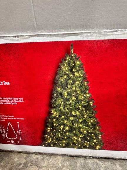 7.5 Ft Edgewater Pine LED Prelit Tree - Lambrecht Auction, Inc.