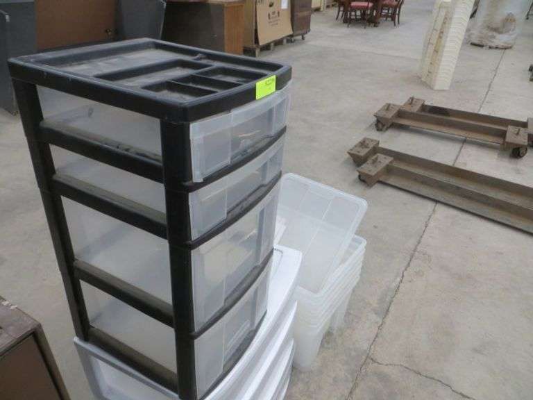 Plastic Tote & Drawers - Lambrecht Auction, Inc.