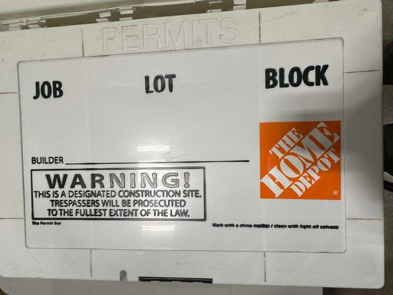 19 in. x 27 in. Outdoor/Indoor Permit Box (2x$) - Lambrecht Auction, Inc.