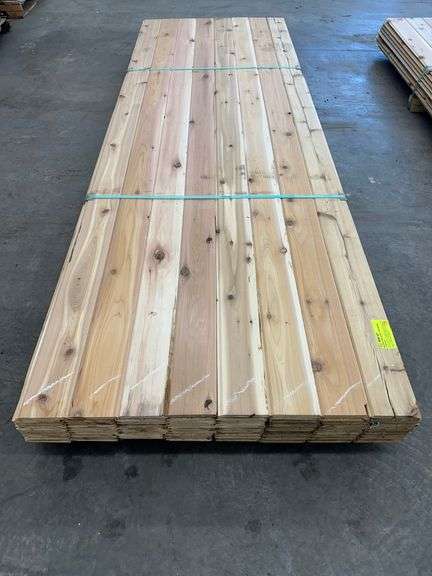 Western Red Cedar T&G Paneling 1"x6"x10' - Lambrecht Auction, Inc.