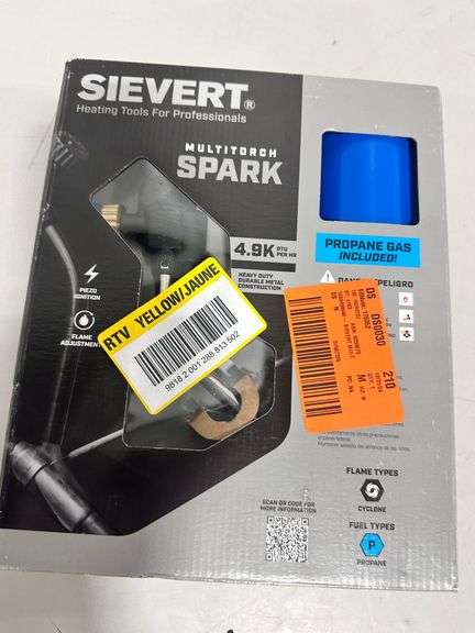 SIEVERT 14.1 oz. Propane Gas Multi-Torch Spark Torch Kit - Lambrecht Auction, Inc.