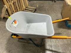 Anvil 6 cu. ft. Steel Wheelbarrow with a Pneumatic Tire & Wood Handles ...