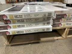 TrafficMaster Light Grey Travertine 4 MIL x 12 in. W x 24 in. L Peel ...