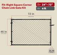 Adjust-A-Gate Fit-Right Adjustable Chain Link Gate Kit for Outdoor ...