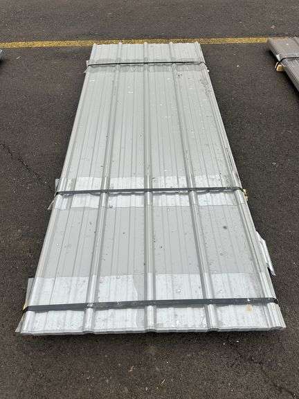 Pewter Gray Corrugated Metal Panel 3'x8' - Lambrecht Auction, Inc.