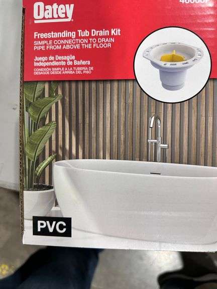 Oatey PVC Freestanding Tub Drain Kit - Lambrecht Auction, Inc.