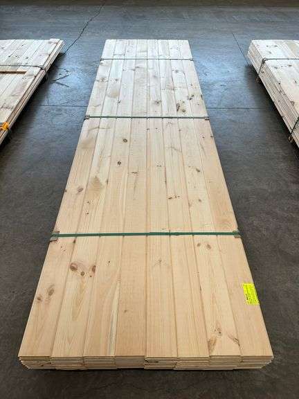 White Pine T&G WP4 Smooth Face Paneling 1"x6"x12' - Lambrecht Auction, Inc.