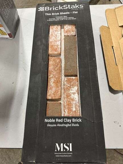 MSI Red Noble 10.5 in. x 28 in. Textured Clay Brick Look Mesh-Mounted ...