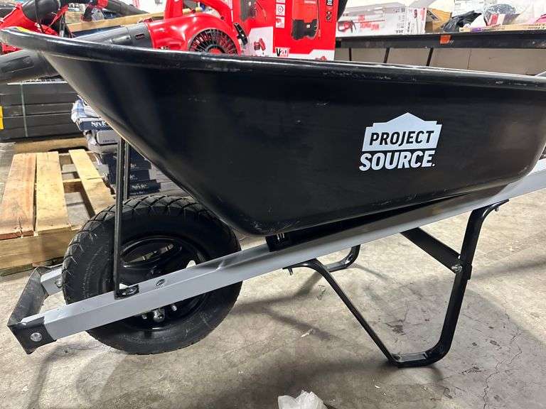 Project Source 5.5 Cu Ft Wheelbarrow - Lambrecht Auction, Inc.