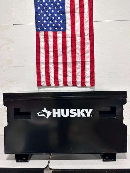 Husky Tool Storage 48 in. W Black Steel Job Site Toolbox - Lambrecht ...