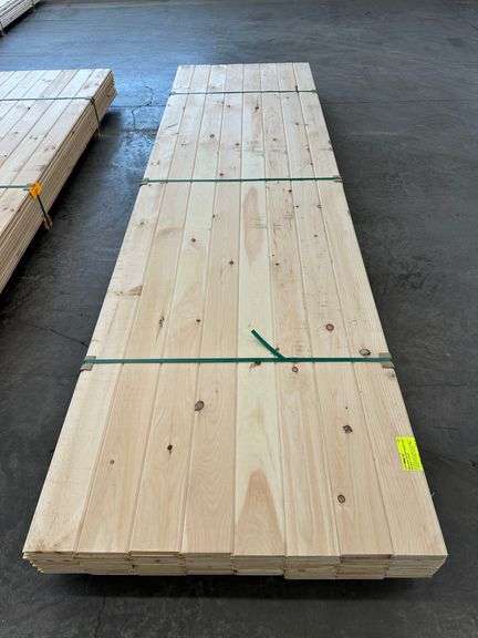 White Pine T&G WP4 Smooth Face Paneling 1"x6"x12' - Lambrecht Auction, Inc.
