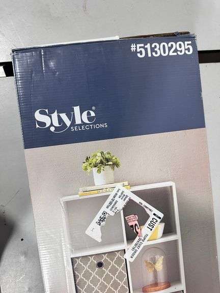 Style Selections White Stackable Wood laminate 8 Cube organizer ...