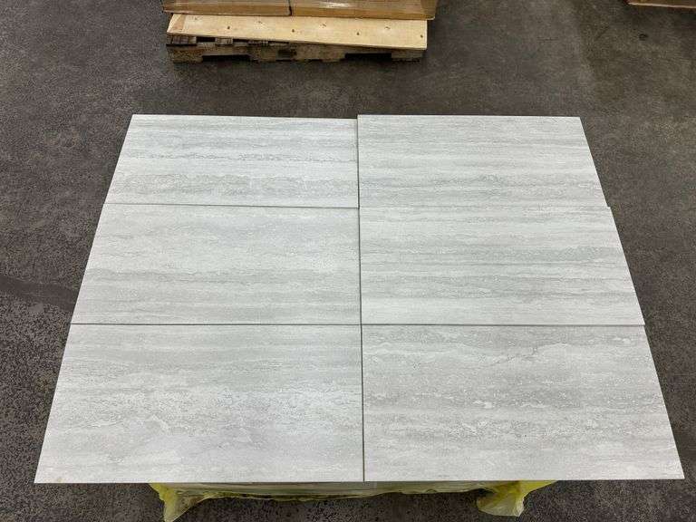 Silver Sands Grey Porcelain Tile 12"x24" - Lambrecht Auction, Inc.