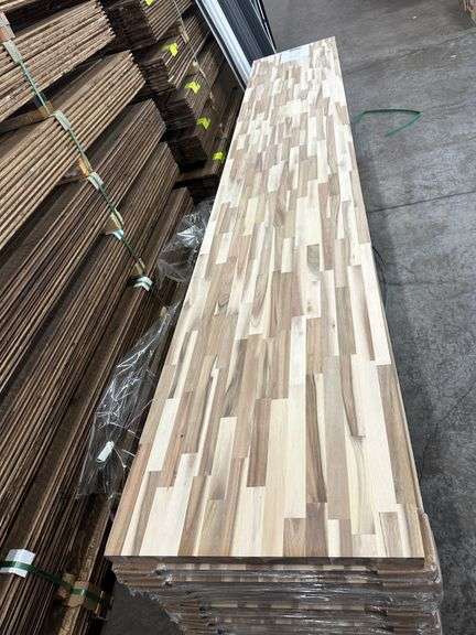 Acacia Butcher Block Countertop 1 1/2"x25"x12' - Lambrecht Auction, Inc.