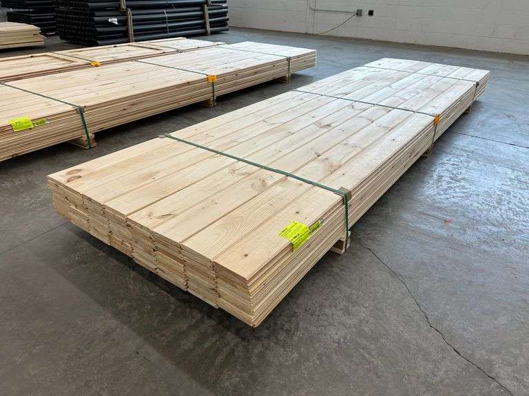 White Pine T&G WP4 Smooth Face Paneling 1"x6"x12' - Lambrecht Auction, Inc.
