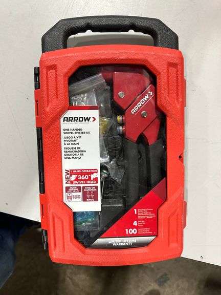 Arrow 1-Handed Swivel Riveter Kit - Lambrecht Auction, Inc.