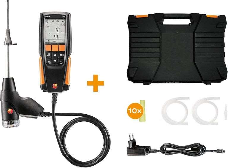 testo 310 I Residential Combustion Analyzer Kit I Flue Gas Detector Set ...