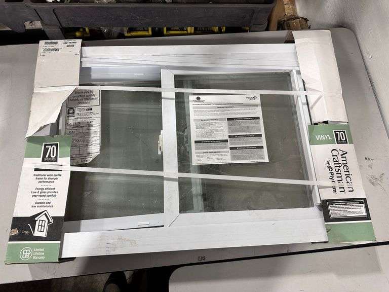 American Craftsman 70 Series White Sliding Low-E Argon Glass Vinyl ...
