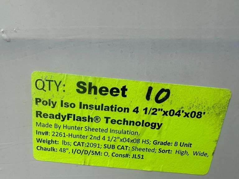 Poly Iso Insulation 4 1/2"x4'x8' ReadyFlash Technology - Lambrecht ...