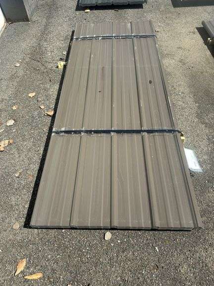 Bronze Corrugated Metal Panel 3'x8' - Lambrecht Auction, Inc.