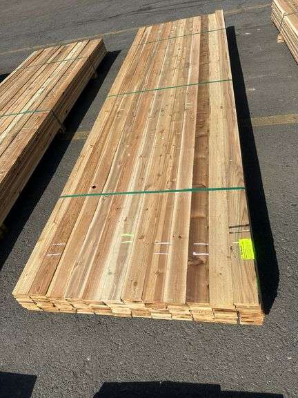 Western Red Cedar Dimensional Lumber 1"x4"x12' - Lambrecht Auction, Inc.