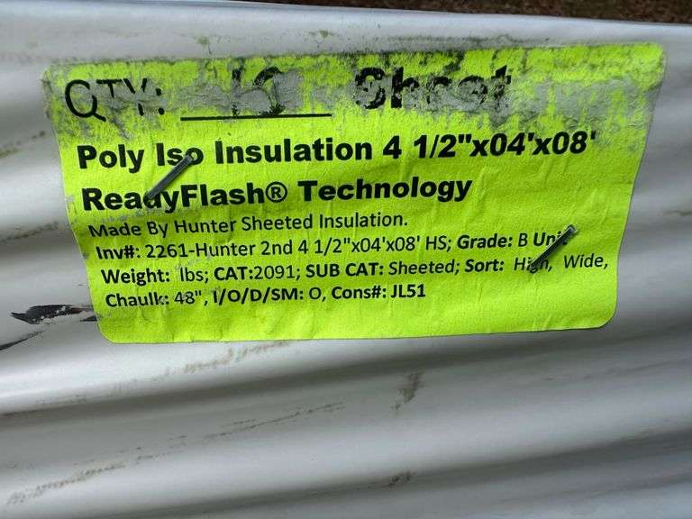 Poly Iso Insulation 4 1/2"x4'x8' ReadyFlash Technology - Lambrecht ...