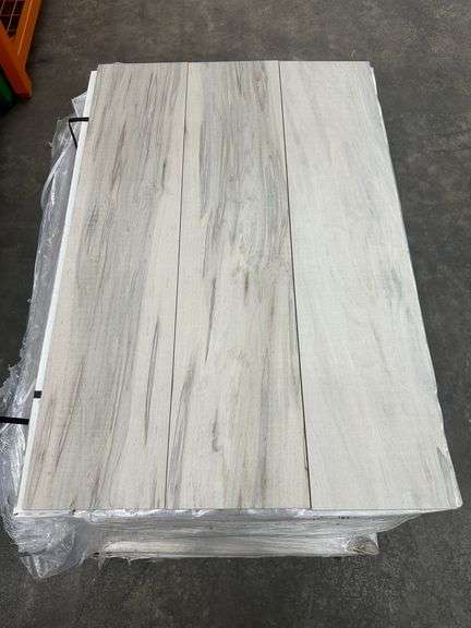 Hickory Wood Beige, Porcelain Tile 10mmx8"x36" - Lambrecht Auction, Inc.