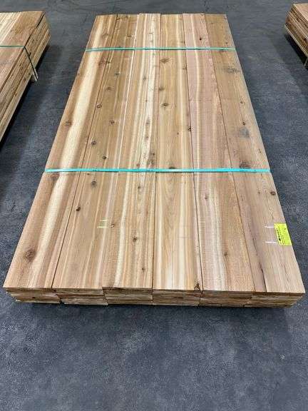 Western Red Cedar Dimensional Lumber 1"x8"x8' - Lambrecht Auction, Inc.