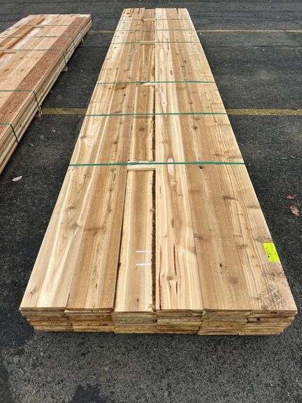 Western Red Cedar Dimensional Lumber 1"x8"x18' - Lambrecht Auction, Inc.