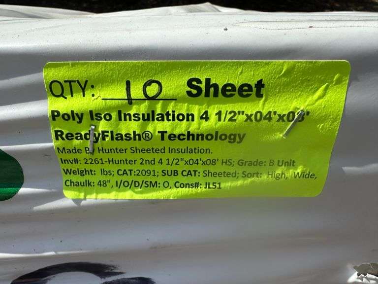 Poly Iso Insulation 4 1/2"x4'x8' ReadyFlash Technology - Lambrecht ...