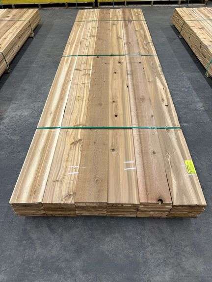 Western Red Cedar Dimensional Lumber 1"x8"x12' - Lambrecht Auction, Inc.