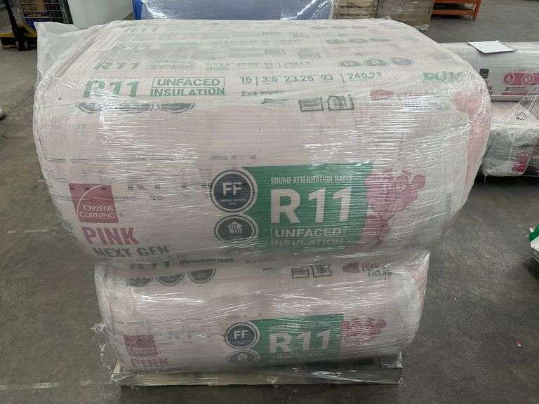 R-11 Unfaced Fiberglass Bagged Insulation - Lambrecht Auction, Inc.