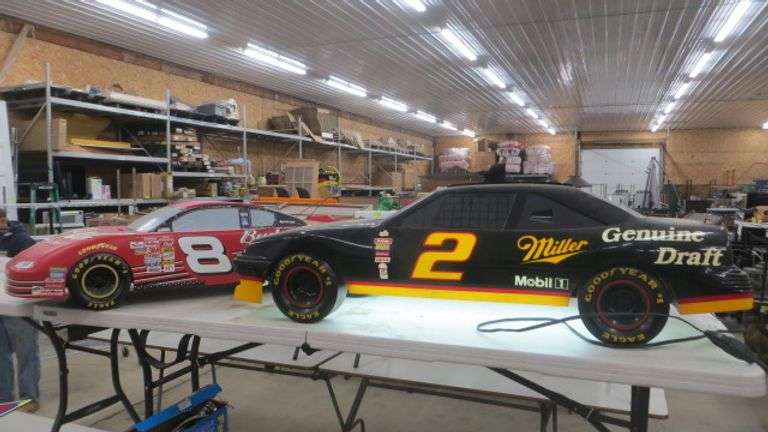 44" Plastic NASCAR Pool Table Light, NASCAR Model - Lambrecht Auction, Inc.