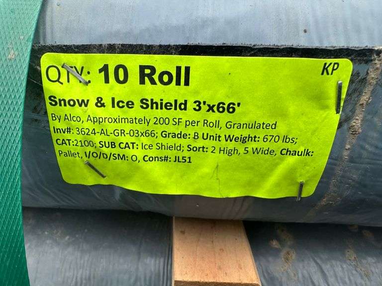 Snow and Ice Shield 3'x66' - Lambrecht Auction, Inc.