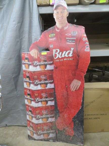Life-sized Dale Jr. Budweiser Cut-out - Lambrecht Auction, Inc.