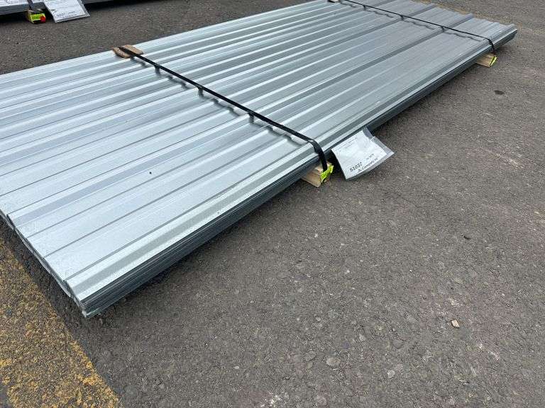 Stained Galvanized Metal Panel 3'x8' - Lambrecht Auction, Inc.