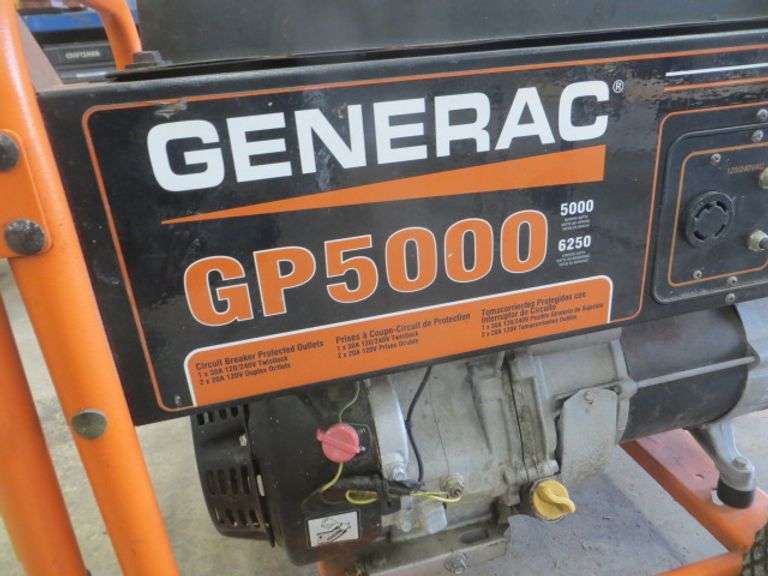 Generac GP5000 Generator - Lambrecht Auction, Inc.