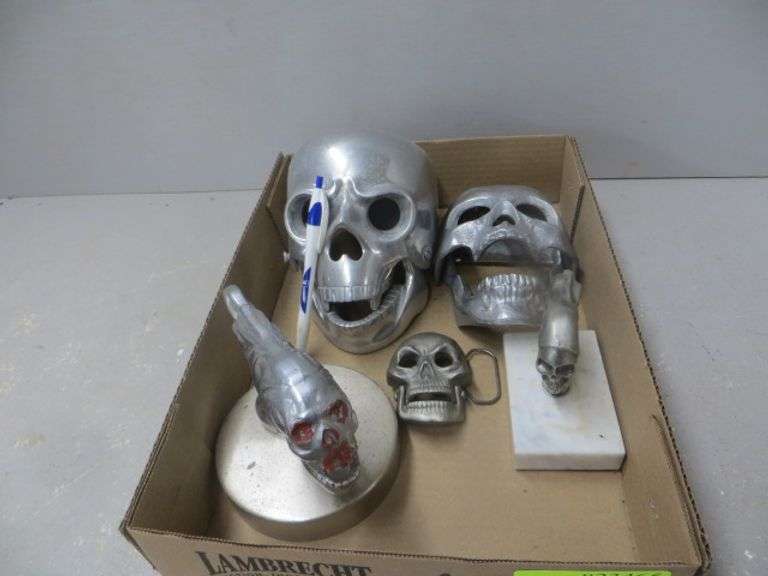 Heavy Aluminum Skulls - Lambrecht Auction, Inc.