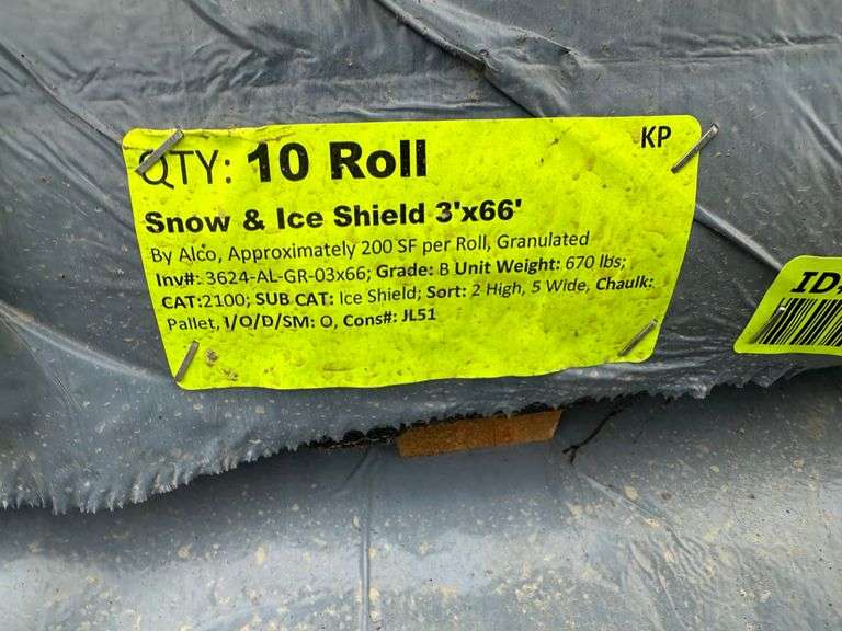 Snow & Ice Shield 3'x66' - Lambrecht Auction, Inc.