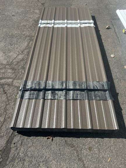 Bronze Corrugated Metal Panel 3'x8' - Lambrecht Auction, Inc.