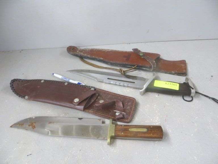 Rambo III & Large Bowie Style Knives - Lambrecht Auction, Inc.