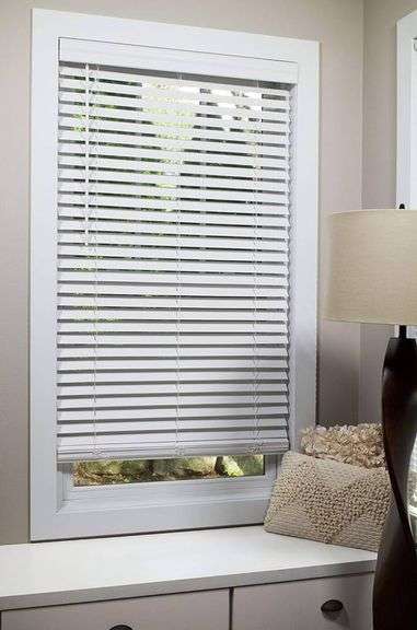 White 2" Cordless Room- Darkening Faux Window Blinds 29"x64 ...