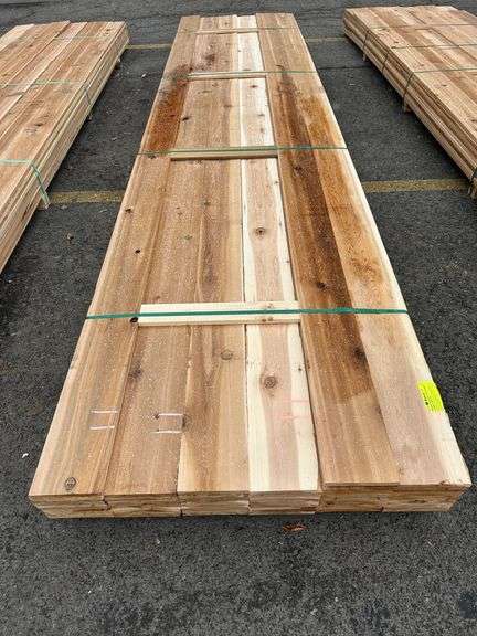 Western Red Cedar Dimensional Lumber 1"x8"x16' - Lambrecht Auction, Inc.