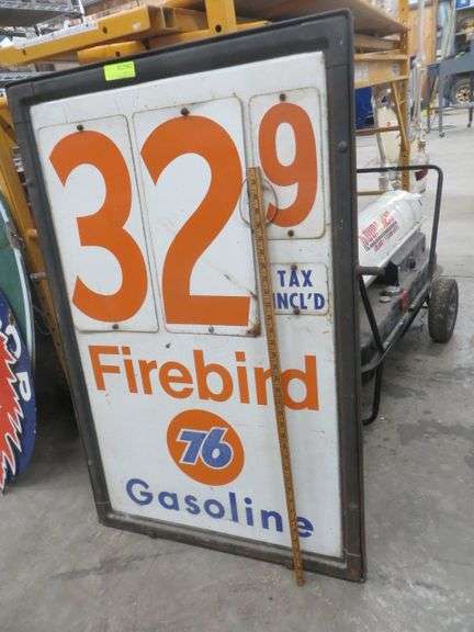 Firebird '76 Vintage Sign 44x28" - Lambrecht Auction, Inc.