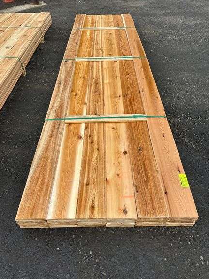 Western Red Cedar Dimensional Lumber 1"x8"x14' - Lambrecht Auction, Inc.