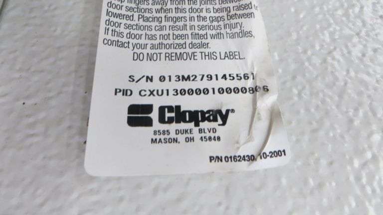 Cloplay 10ft Wide x 8.5ft High Door Panel Set - Lambrecht Auction, Inc.